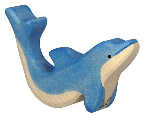 Holztiger - Dolphin Small Wooden Figure – littleyoyo.ca