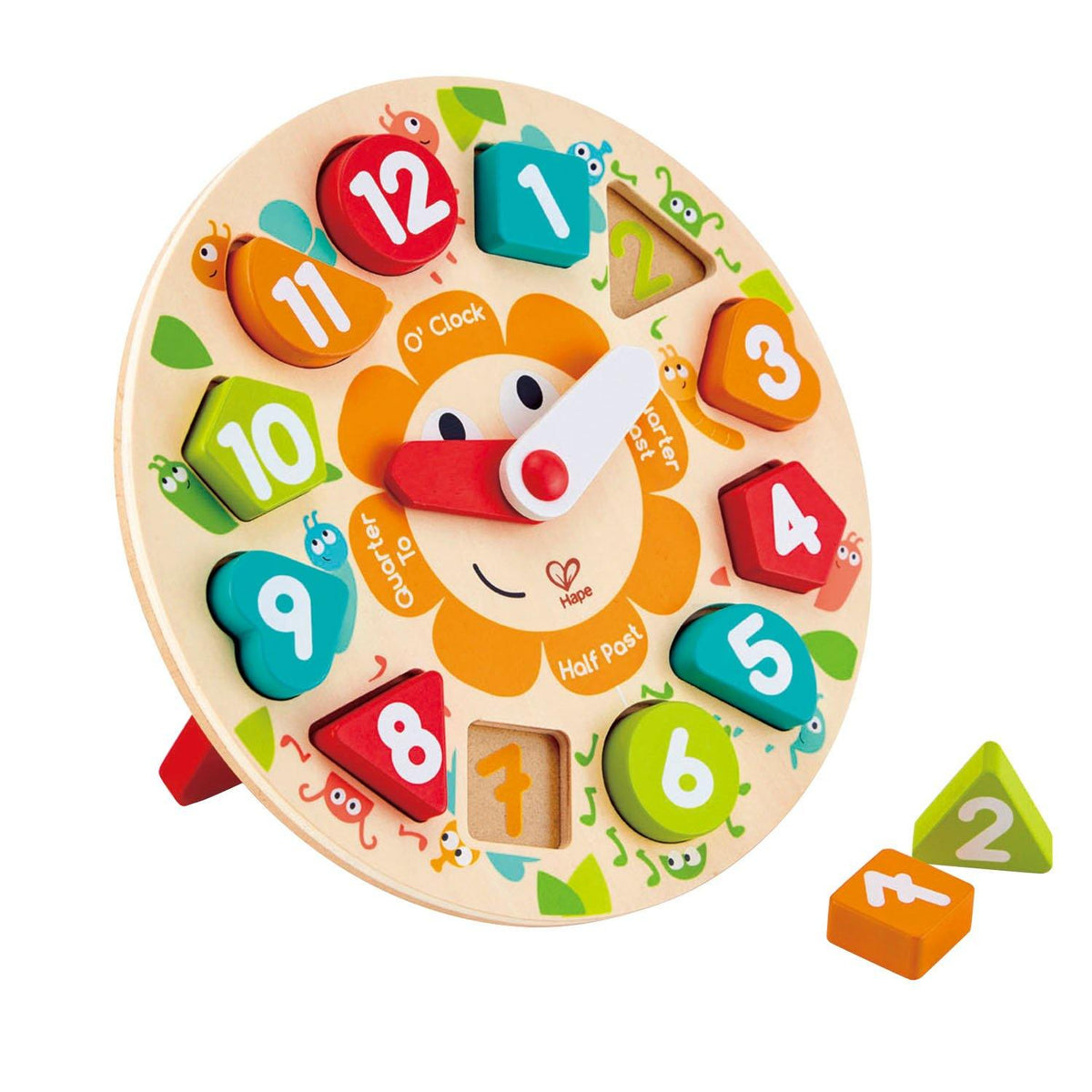 Hape - Chunky Clock Puzzle – littleyoyo.ca